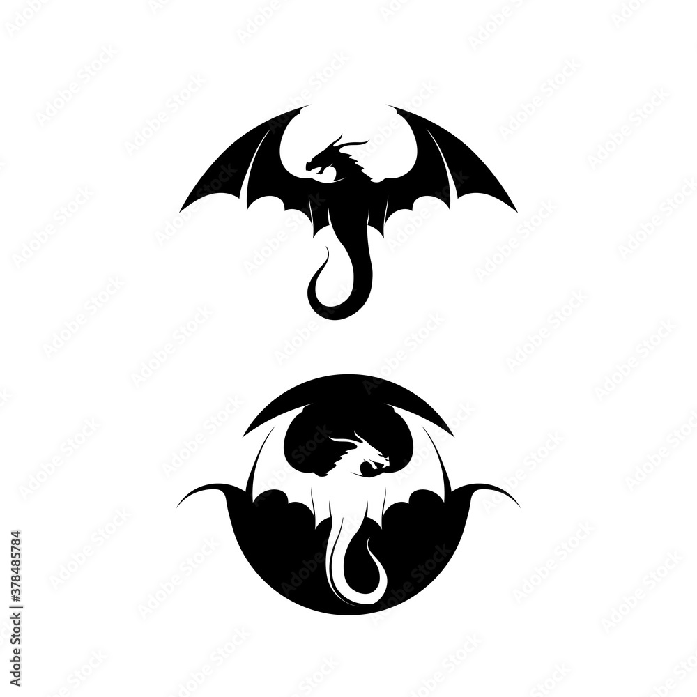 Dragon vector icon illustration Stock Vector | Adobe Stock