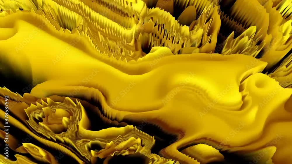 Trendy acrylic gold texture with flowing effect. Renders of 3d gold ...