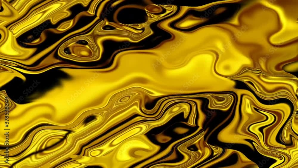 Trendy acrylic gold texture with flowing effect. Renders of 3d gold ...