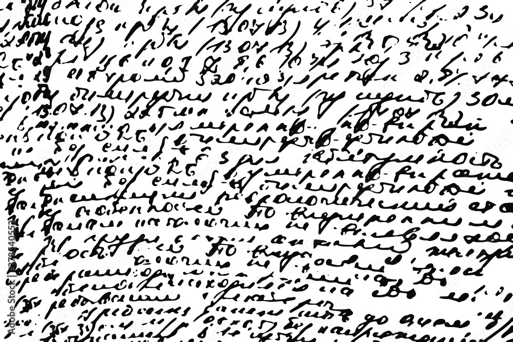 Grunge texture of unreadable illegible handwriting. Sloppy handwriting ...