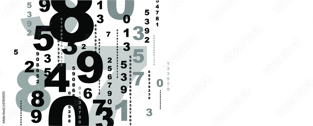 Creative and modern background with numbers. Stock Vector | Adobe Stock