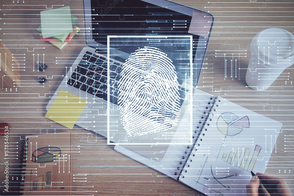 Concept Of The Future Of Security And Password Control Through Advanced