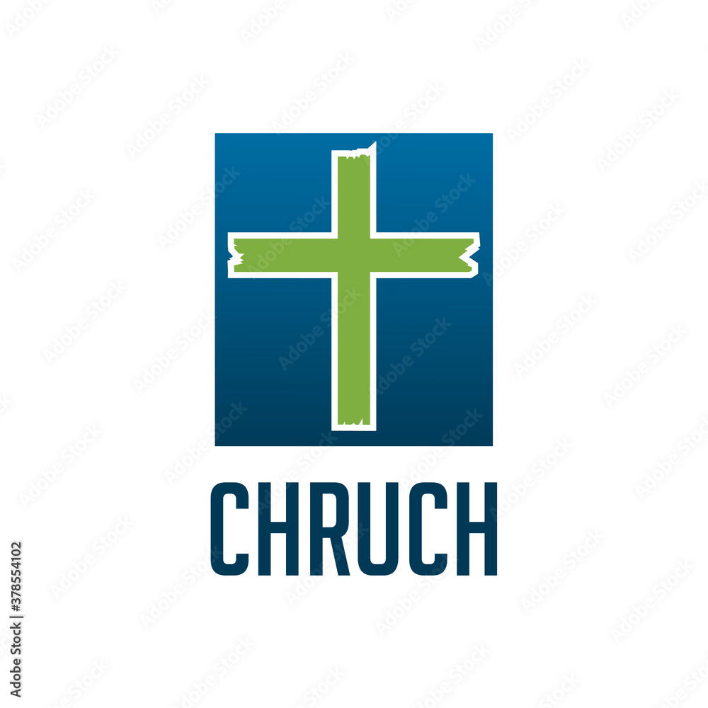 simple Church logo. Christian or catholic symbols. Cross symbol of the ...