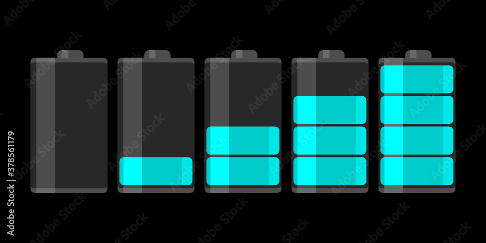 Discharged and fully charged battery smartphone - vector infographic ...