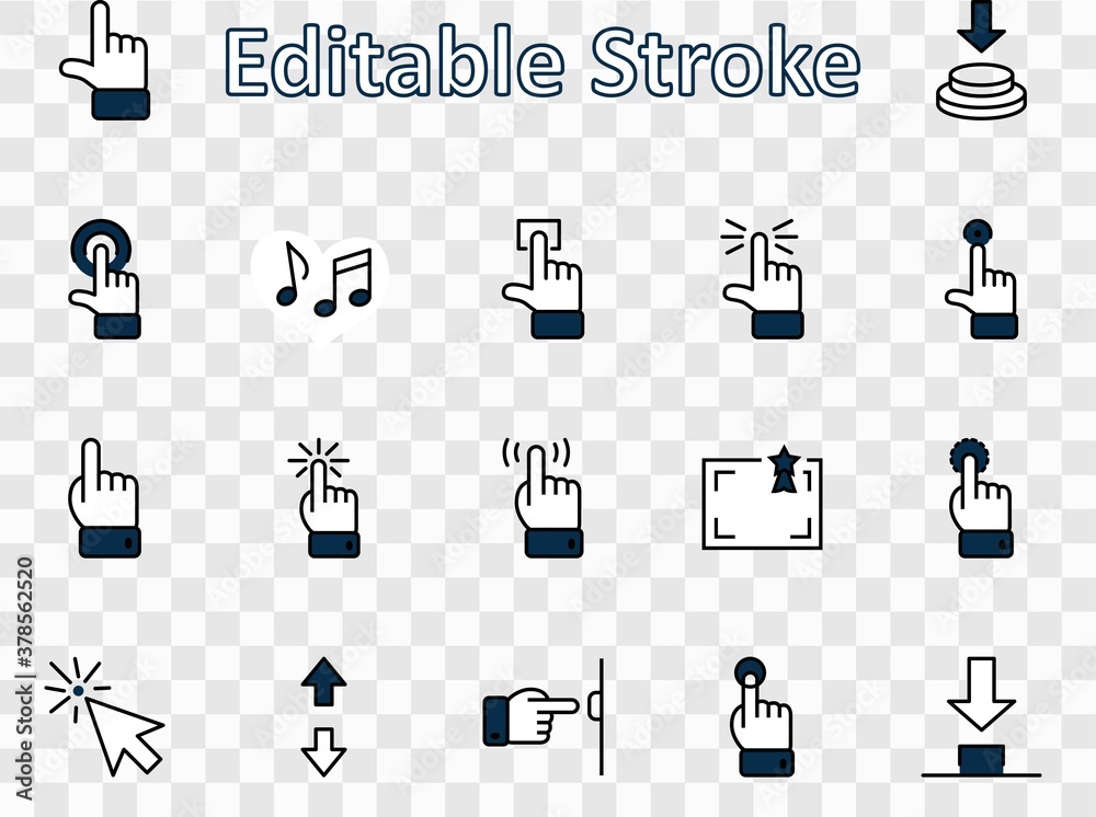 Click Set of Buttons related Vector Icons. Contains such Icons as ...