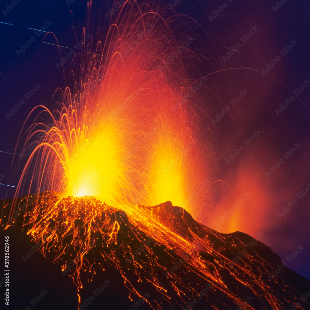 Stromboli very active Stock Photo | Adobe Stock