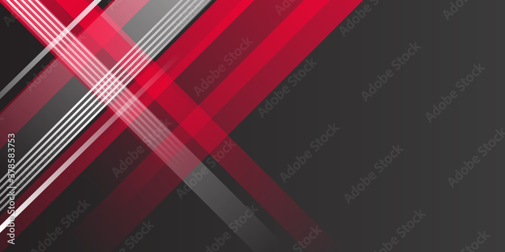 Abstract red line and black background for business card, cover, banner ...