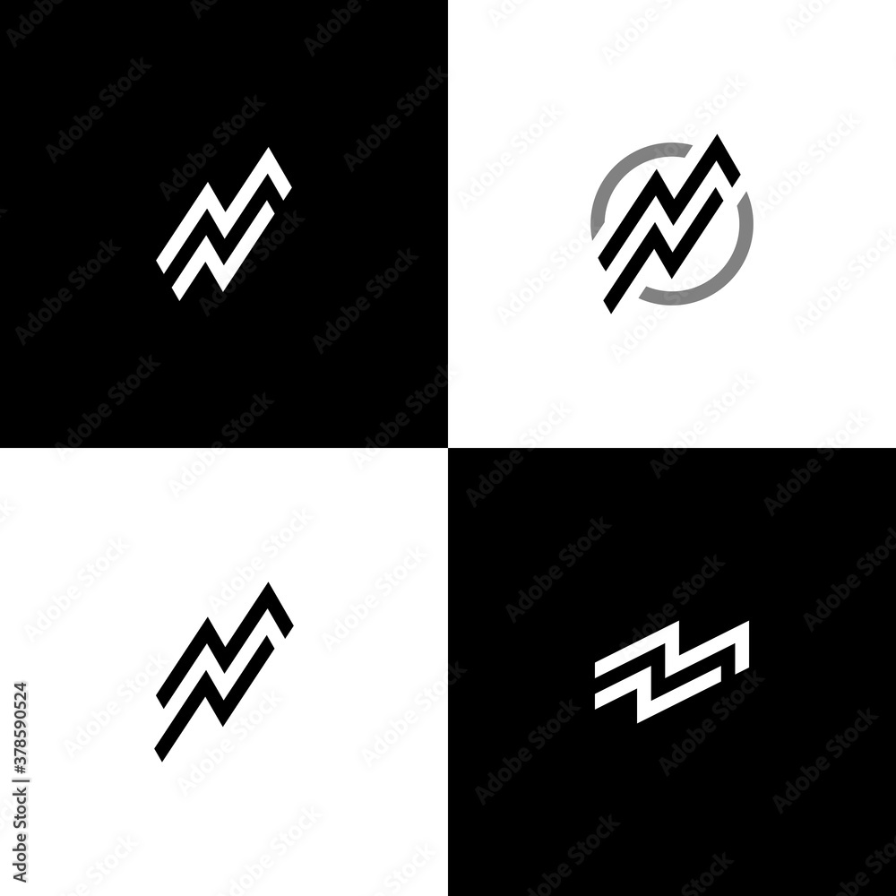monogram initial letter mn logo vector Stock Vector | Adobe Stock