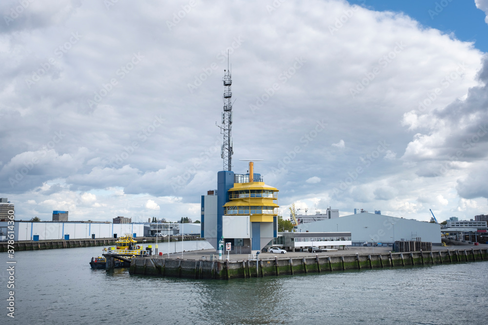Rotterdam, The Netherlands. Port of Rotterdam VHF Radio Station and ...