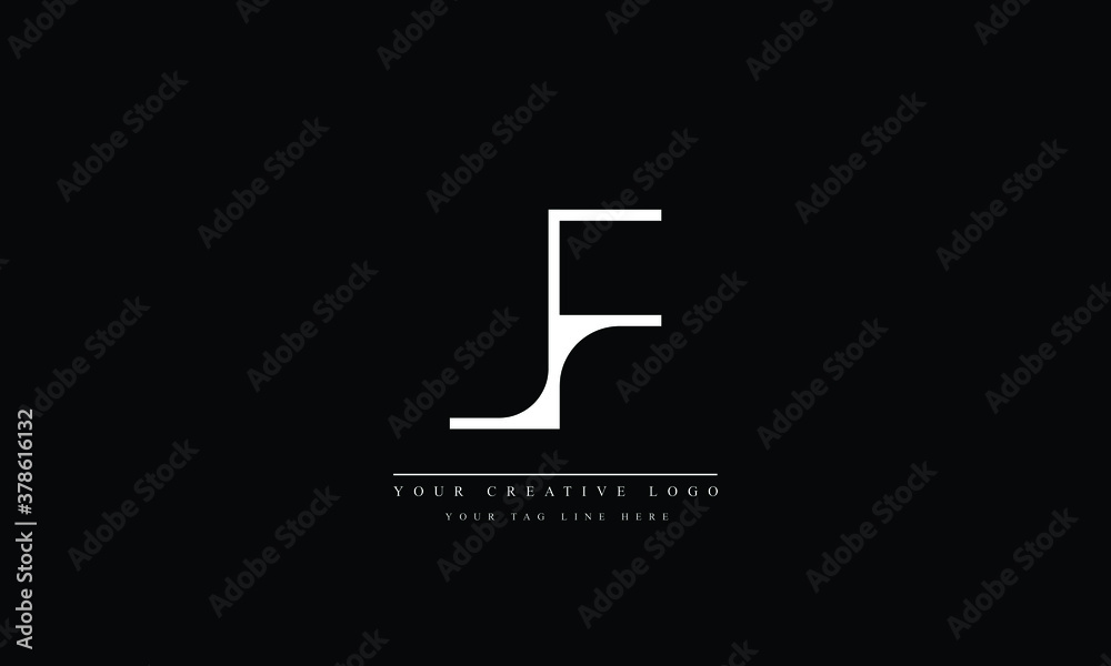 LF, FL, L, F Letter Logo Design with Creative Modern Trendy Typography ...
