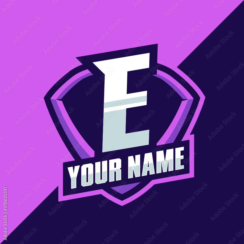 E Letter Gaming Esport Logo Design Template Inspiration Stock Vector ...