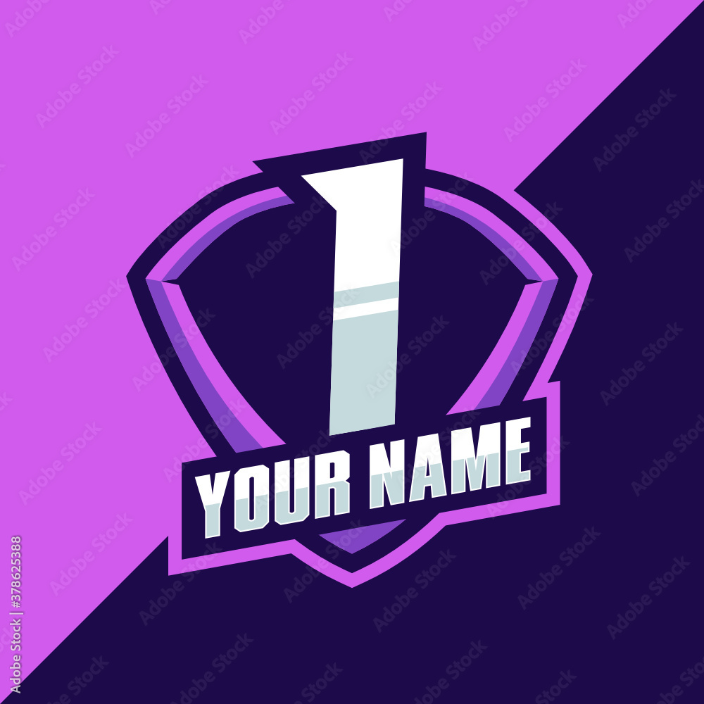 I Letter Gaming Esport Logo Design Template Inspiration Stock Vector ...