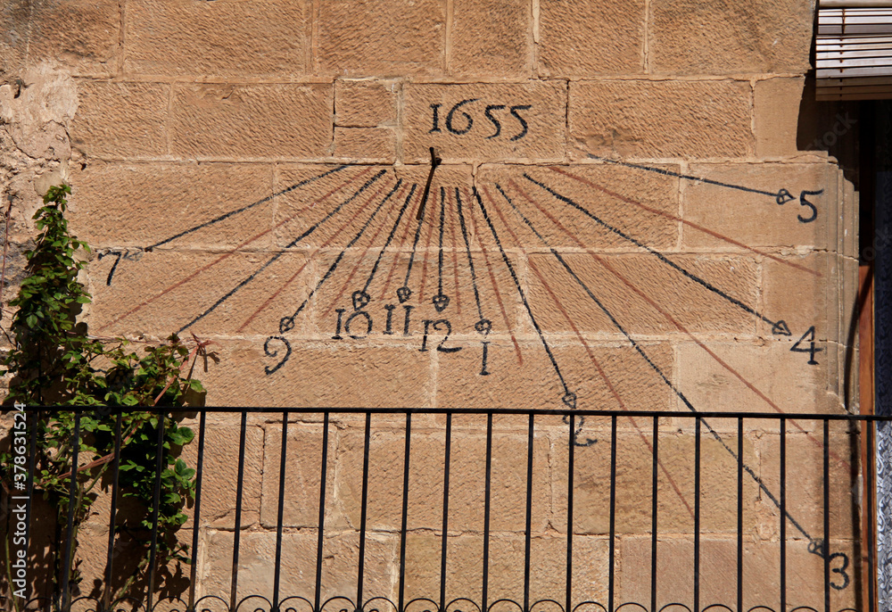 Reloj solar medieval. Stock Photo | Adobe Stock