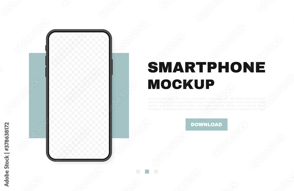 Smartphone blank screen, phone mockup. New phone model. Template for ...