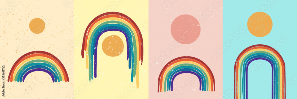 Vector illustration. Abstract poster set. Contemporary backgrounds ...