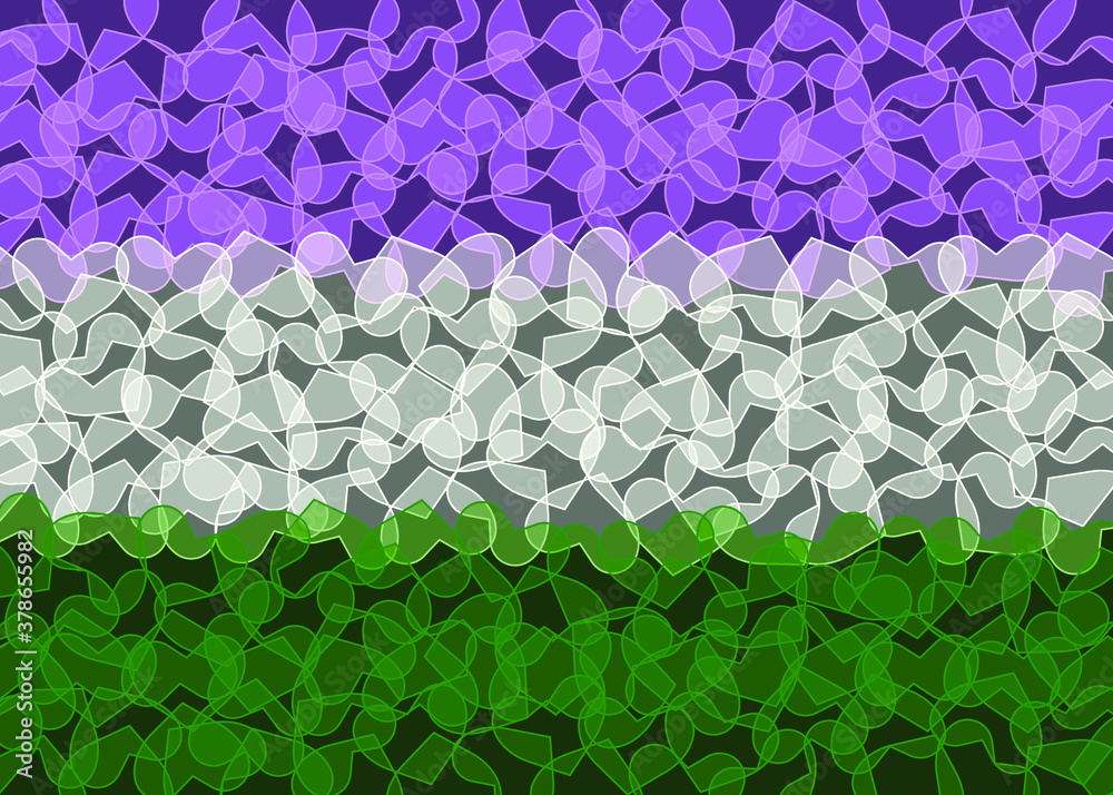 Genderqueer Flag. LGBT symbol. Hearts vector Illustration. Izolated ...