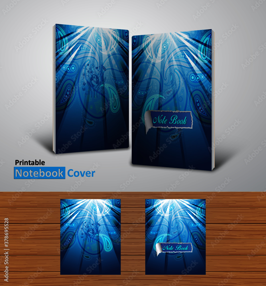 Back to school notebook cover designs with mockups, Ready to print CMYK ...