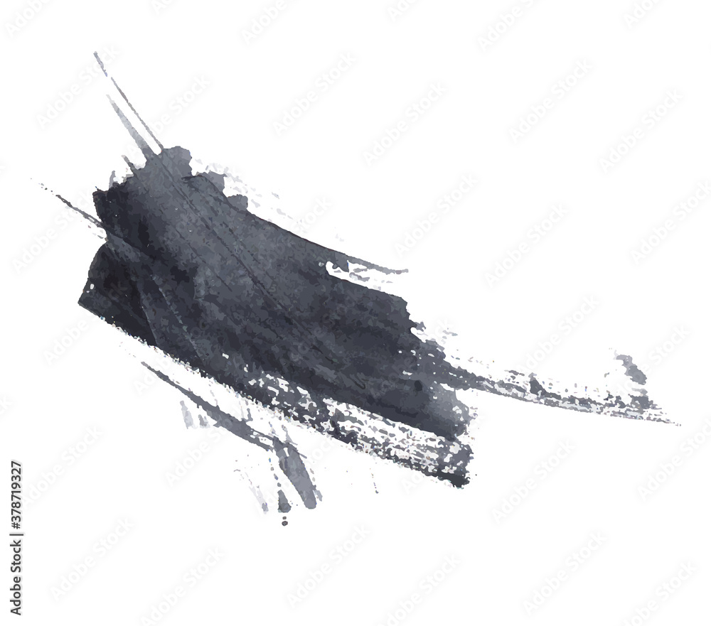 Watercolor blot isolated on white background. Hand painted blot ...