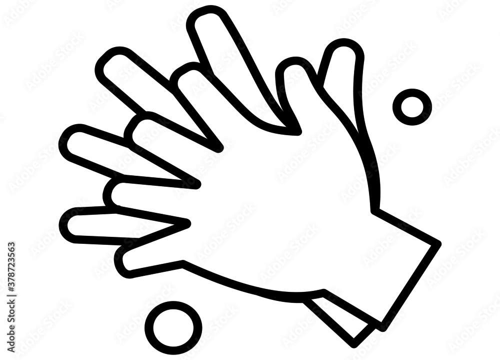 Hand hygiene line icon set. Simple Minimal Pictogram. Personal hygiene ...