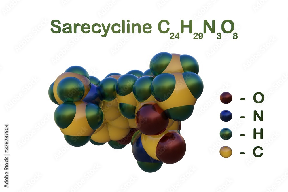 Structural chemical formula and space-filling molecular model of ...