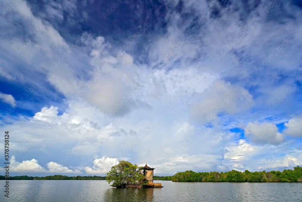 Kothduwa temple, or Koth Duwa Raja Maha Viharaya, Buddhist temple, Madu ...
