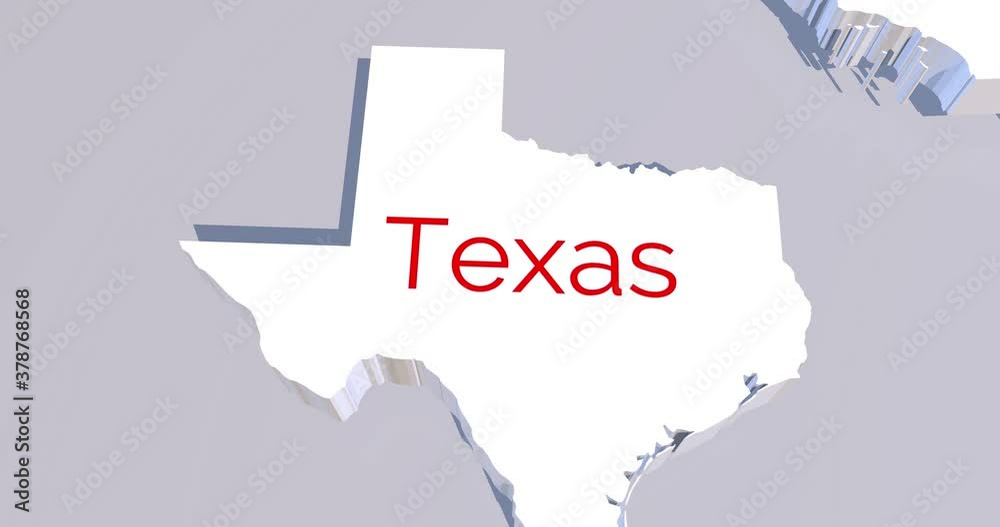 Stockvideo 3d animated map showing the state of Texas from the united ...
