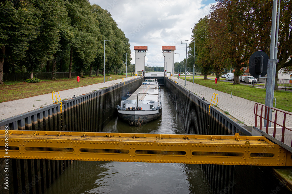 Sluice Delden also called sluice Wiene in the twente canal, made to ...