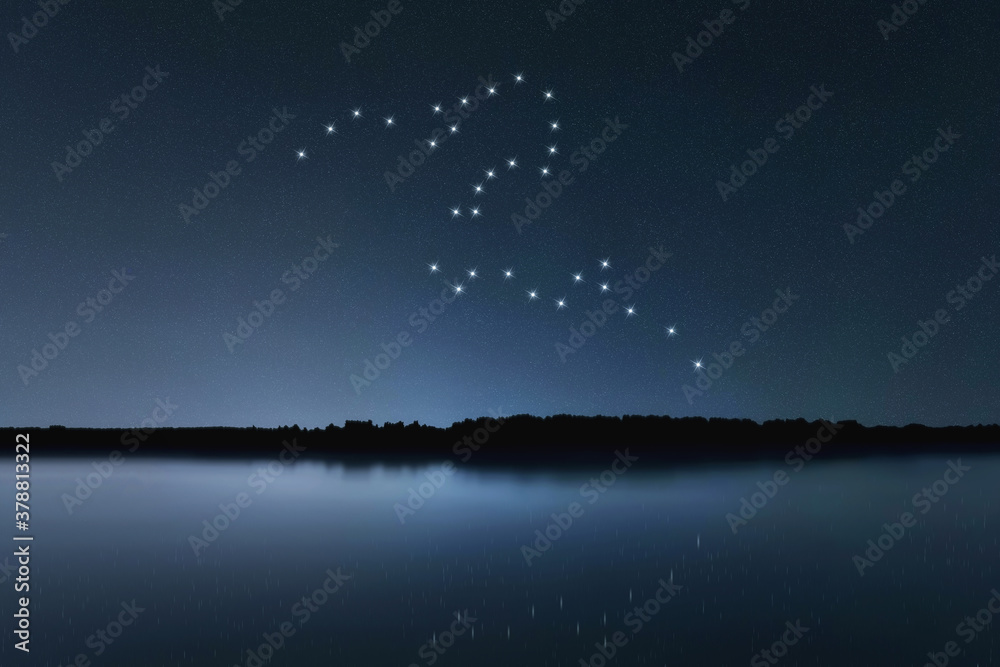 Eridanus star constellation, Night sky, Cluster of stars, Deep space ...
