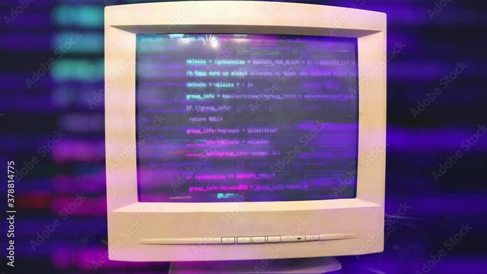 Hacking a vintage old vintage TV or computer monitor screen 80s 90s ...