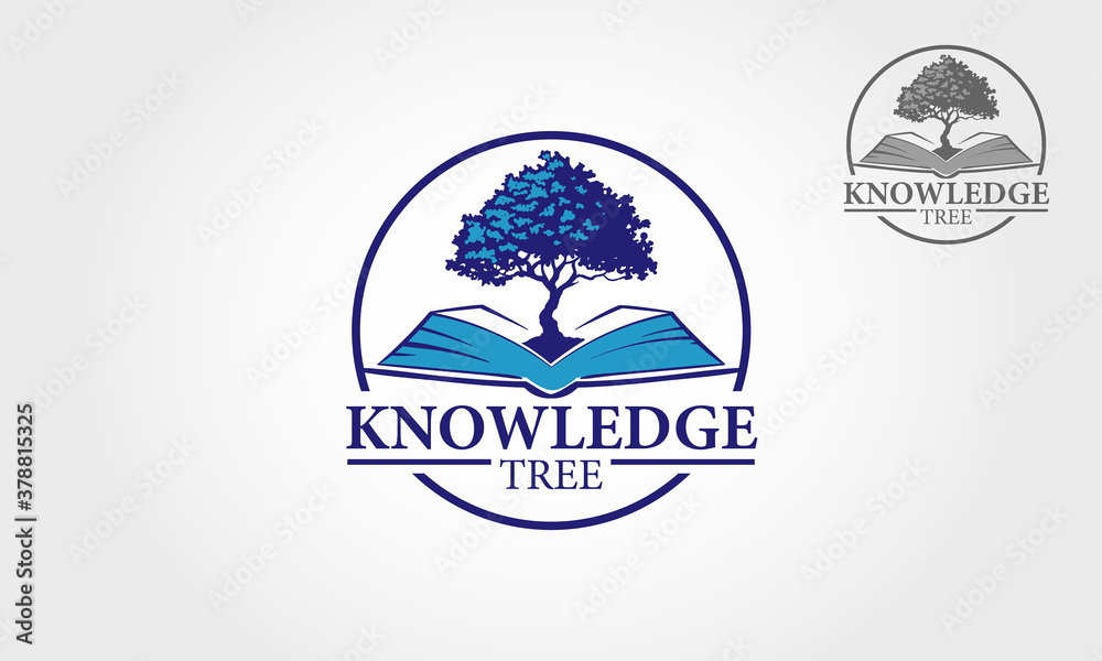 Knowledge Tree Vector Logo Illustration. This logo template is ideal ...
