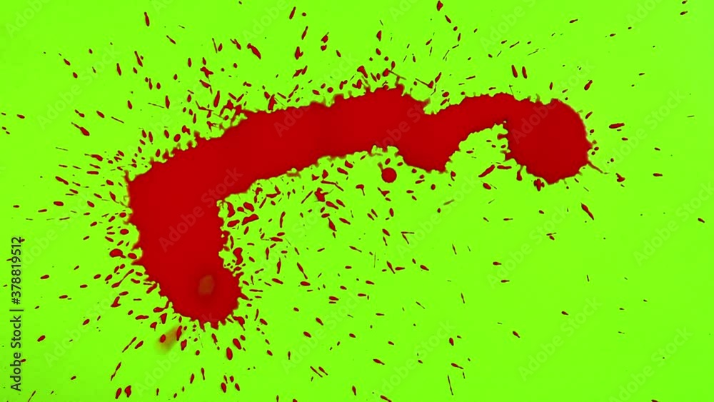 Blood rain, 4K transition on green screen. Analysis of blood tests ...