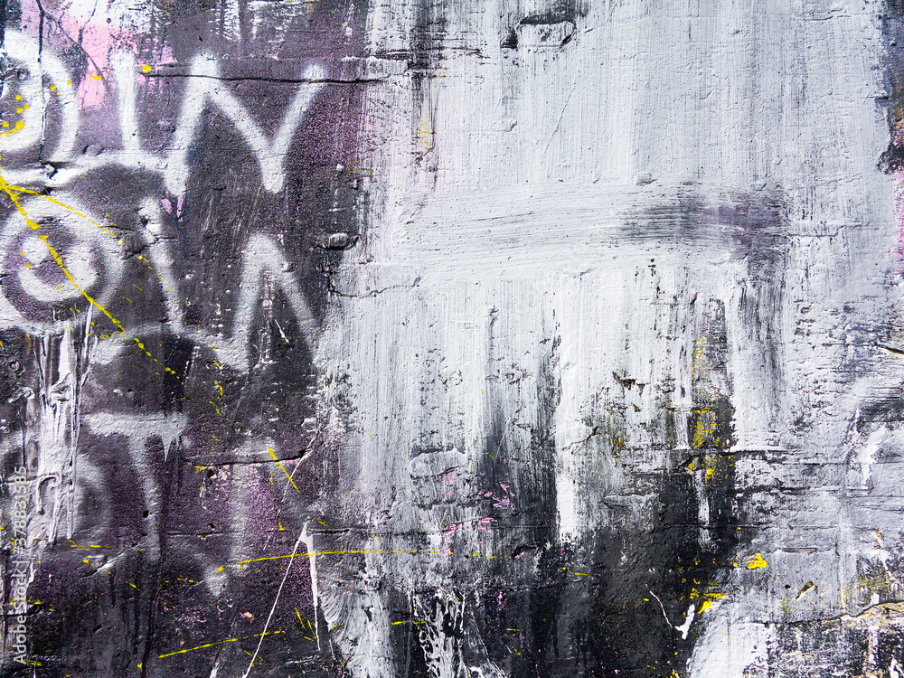 Rough paint dripping, spray paint artwork. Abstract background oil ...