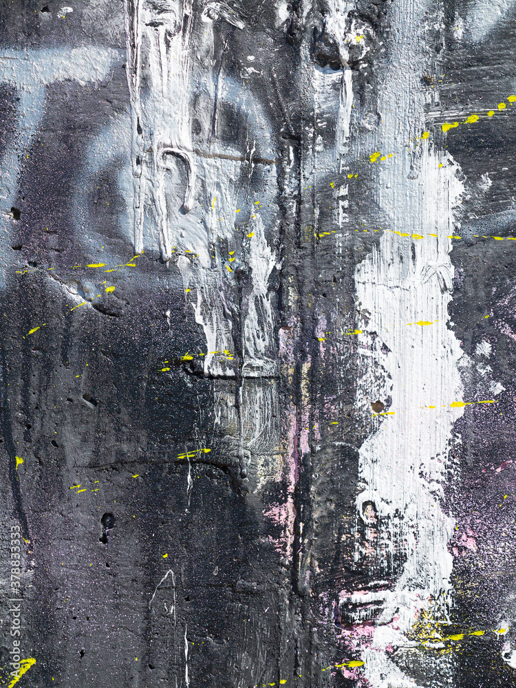 Rough paint dripping, spray paint artwork. Abstract background oil ...