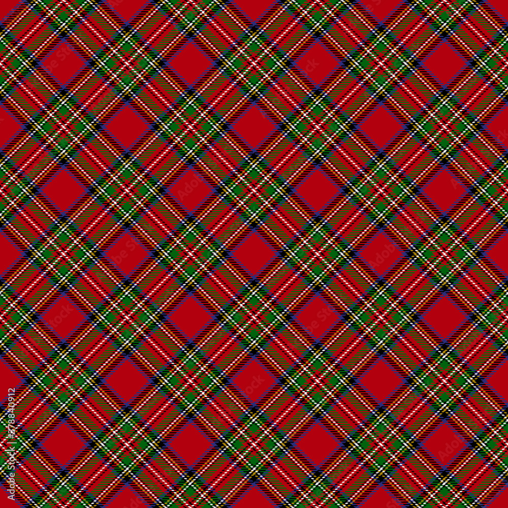 Royal Stewart Modern Tartan Seamless Pattern - Repeating pattern design ...