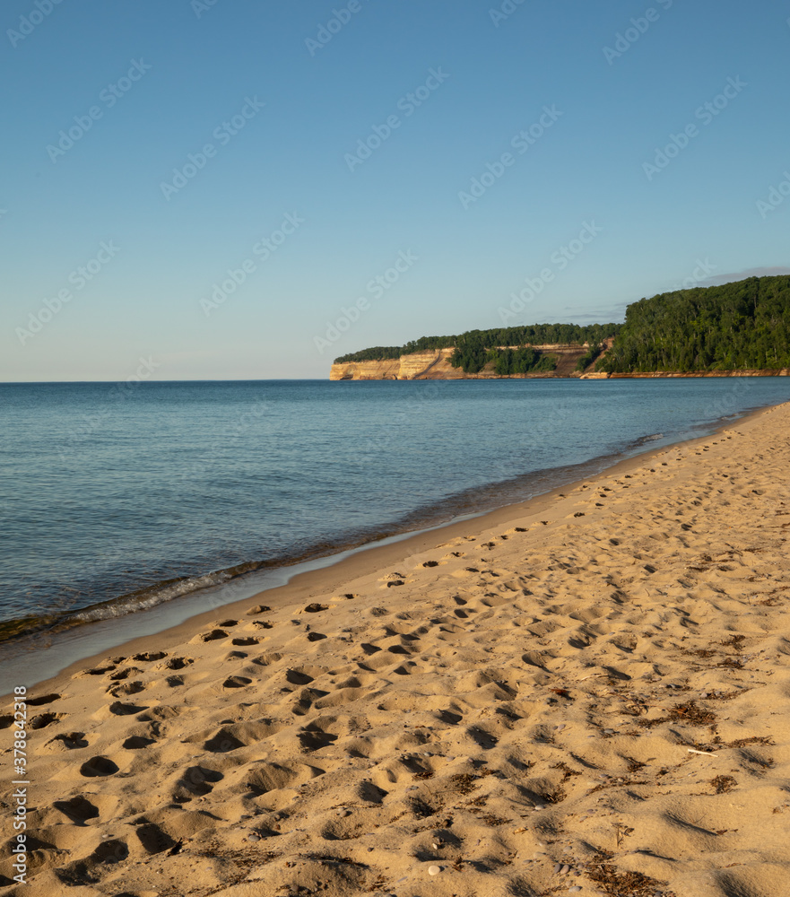 Lovers Leap Arch at Pictured Rock National Lakeshore Michigan, view ...