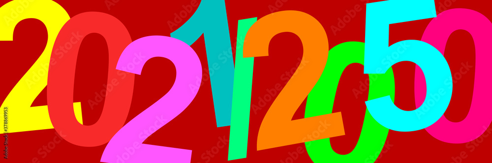 A time. Decade of the 20s of the 21st century. Illustration with the ...