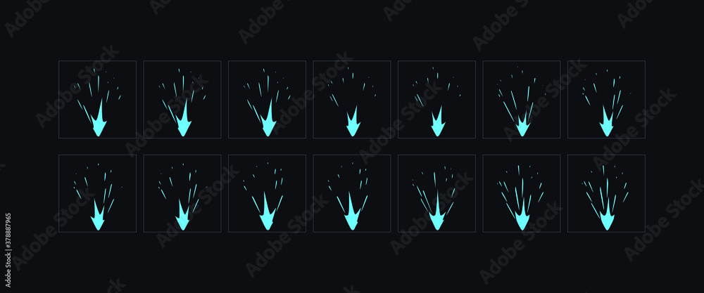 Fuse vfx animation frames. Fuse light effect sprite sheet for game ...