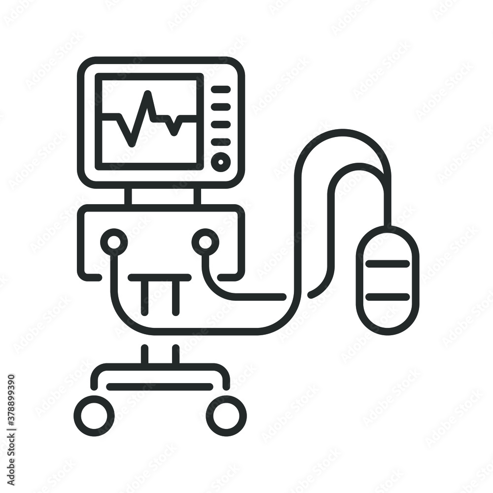 Medical ventilator thin icon, line style. Medical ventilator line icon ...