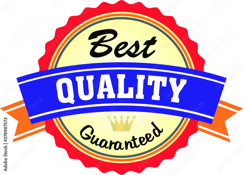 Best Quality Guaranteed Logo, Premium quality word, crown and five star ...