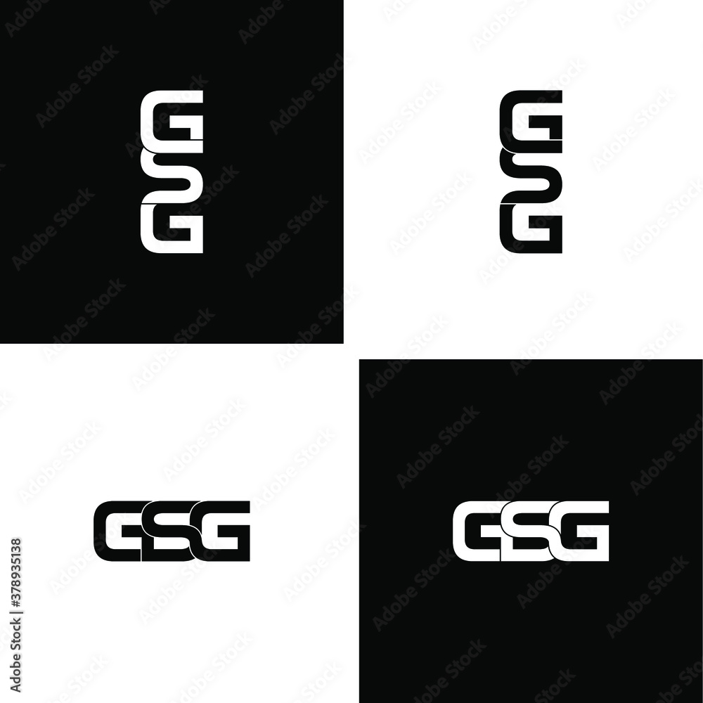 gsg letter original monogram logo design set Stock Vector | Adobe Stock