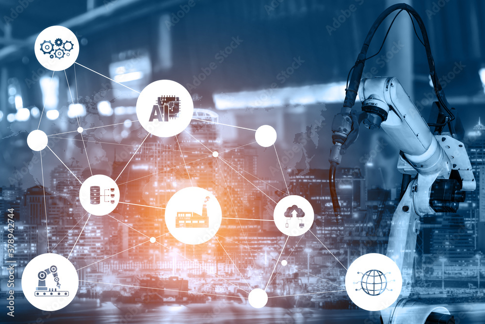 Industry 4.0 technology concept - Smart factory for fourth industrial ...