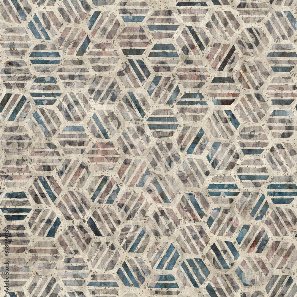 Chic formal grungy geometric shapes texture seamless pattern. High ...