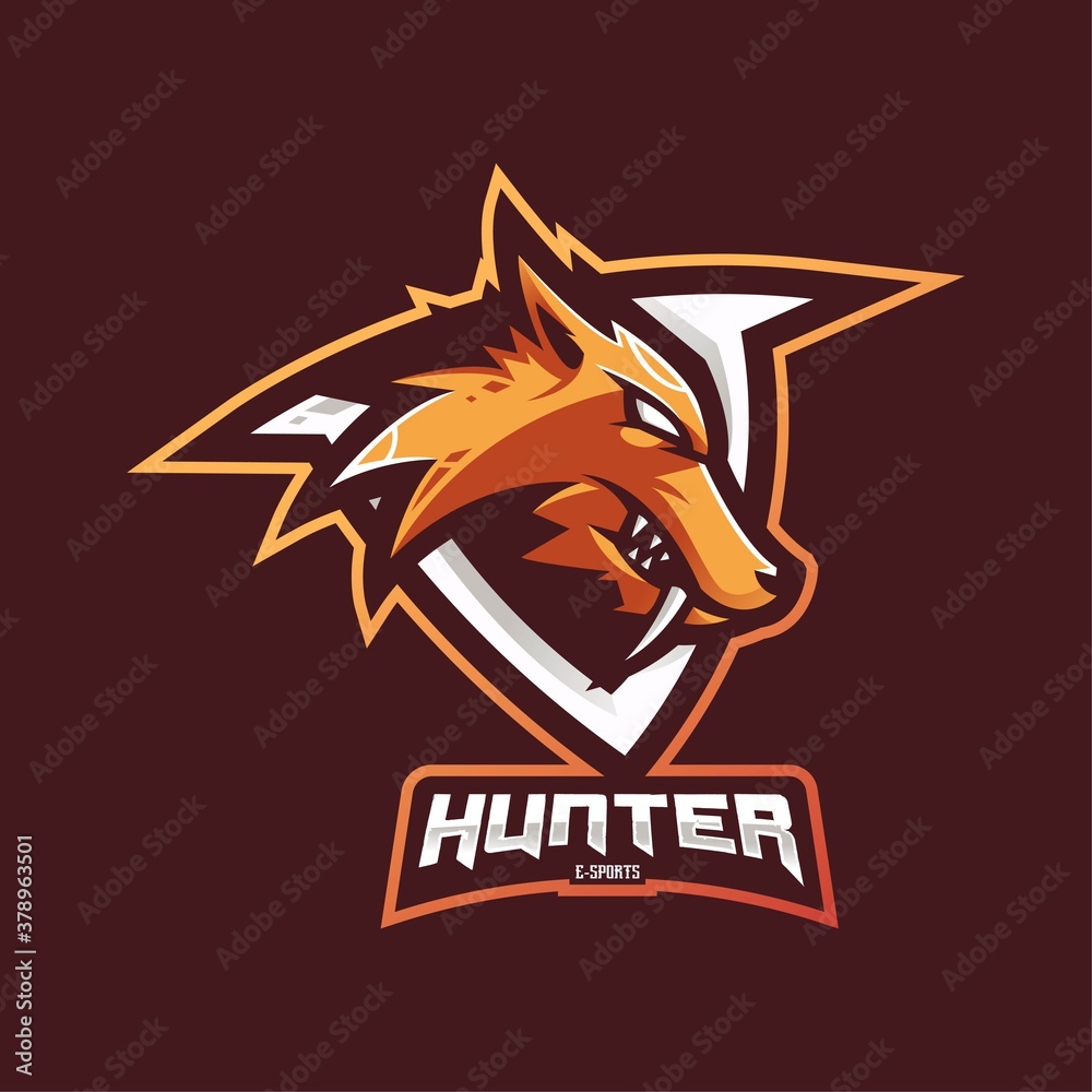 Hunter mascot logo design vector with modern illustration concept style ...