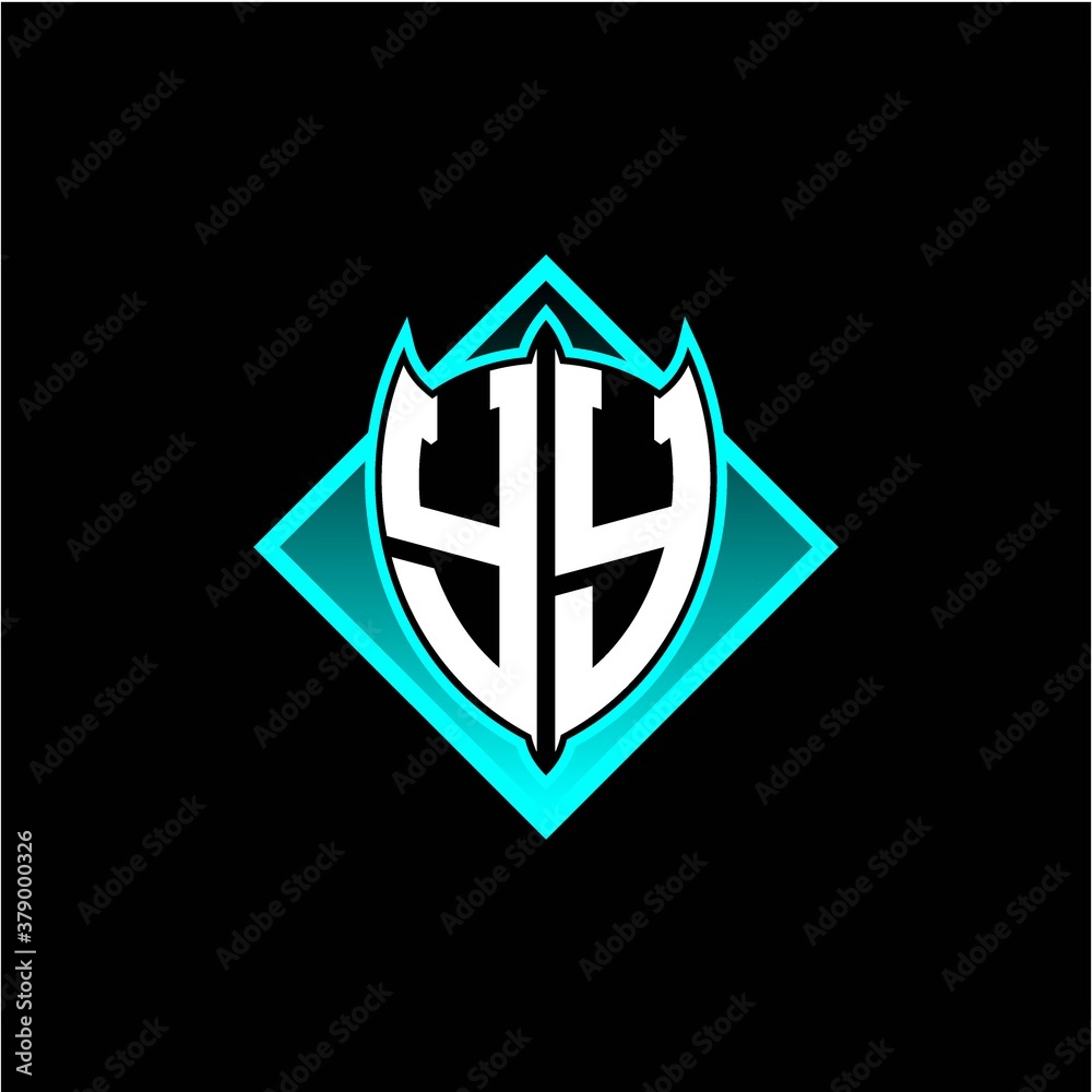 Y Y letter shield with square protection logo as a sweetener Stock ...