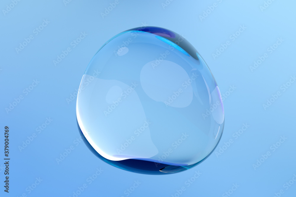 Abstract 3d render of a bubble, modern background design Stock ...