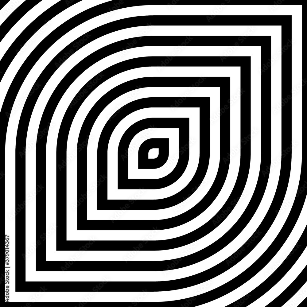 Stylized black rhombuses with rounded corners on white background ...