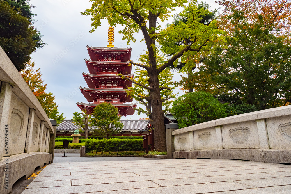 Travel to Japan. Attractions In Tokyo. Asakusa Temple. Red Asakusa ...