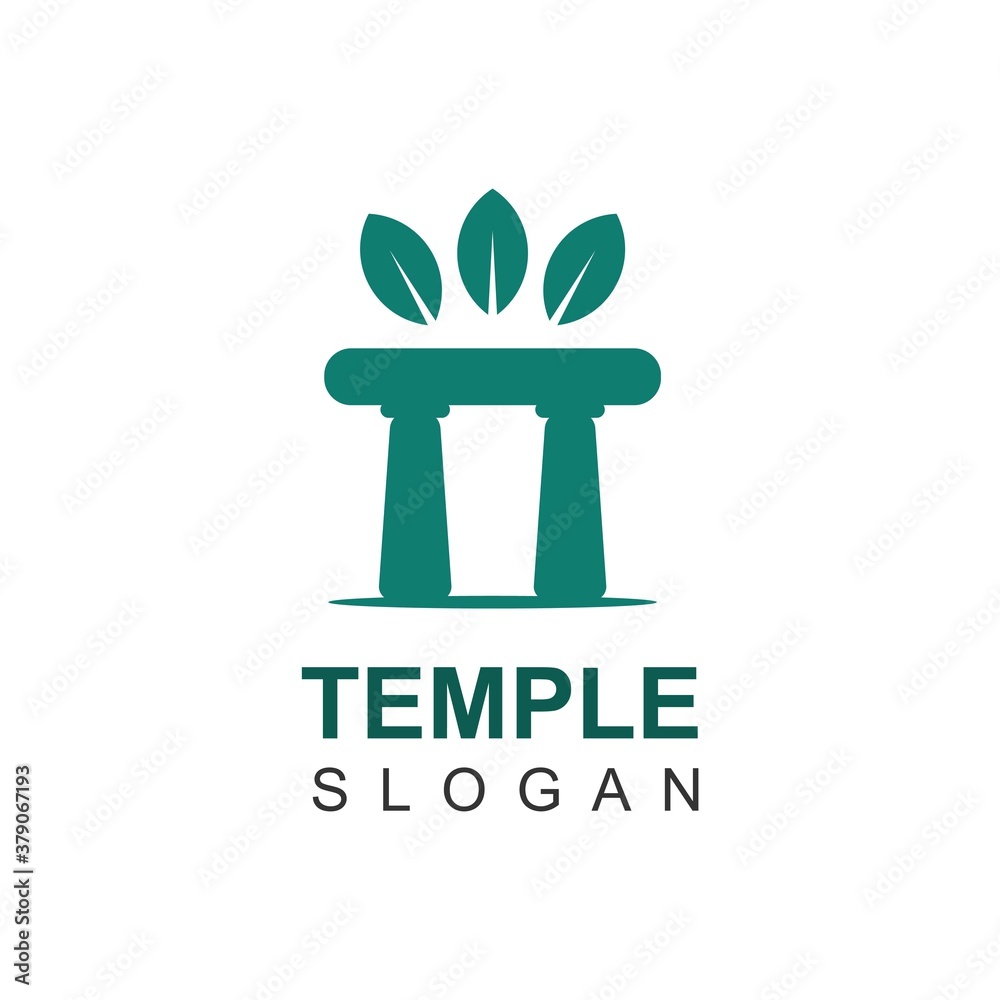 temple logo design, temple logo nature, temple nature Stock Vector ...