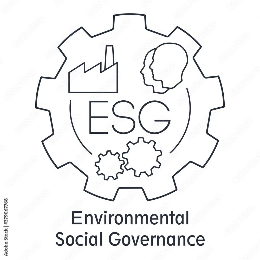 ESG Environmental Social Governance. Vector linear icon isolated on ... ESG Environmental Social Governance. Vector linear icon isolated on ...
