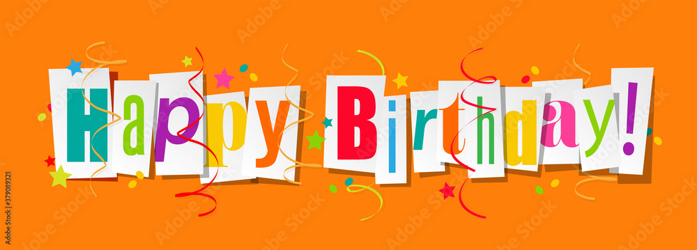 Happy birthday Stock Vector | Adobe Stock